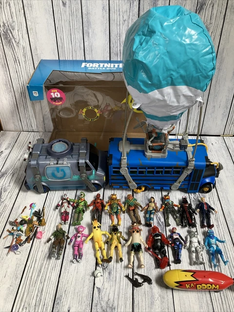 FORTNITE BUNDLE BATTLE Bus With Balloon Reboot Van Figures Weapons ...