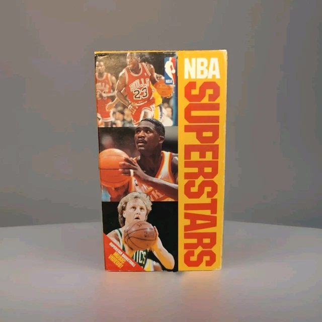 NBA SUPERSTARS VHS, 1990 Jordan Bird Magic Dr J Music Videos Vintage ...