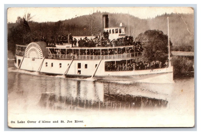 PALETTE ROUE BATEAU Vapeur St Joe Lac Couer D'Alene Idaho Id 1908 DB ...