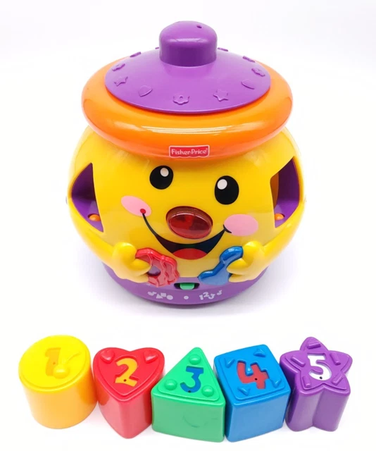 FISHER PRICE LAUGH & Learn Cookie Jar Shape Surprise 5 blocks Tested ...
