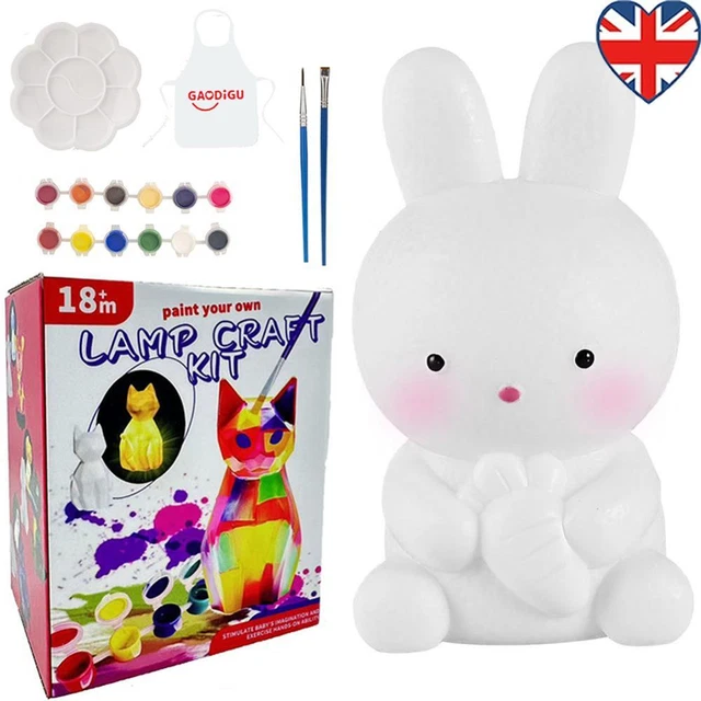 EASTER BUNNY LAMP Kit DIY Bunny Night Light Cute Bunny Crafts Kit for ...