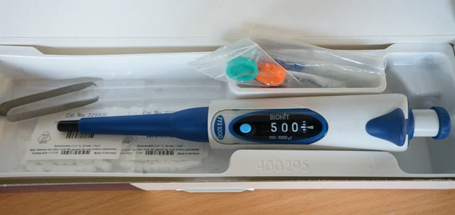 MECHANISCHE PIPETTE BIOHIT M-line 100-1000µl inkl. Pipettenspitzen EUR ...