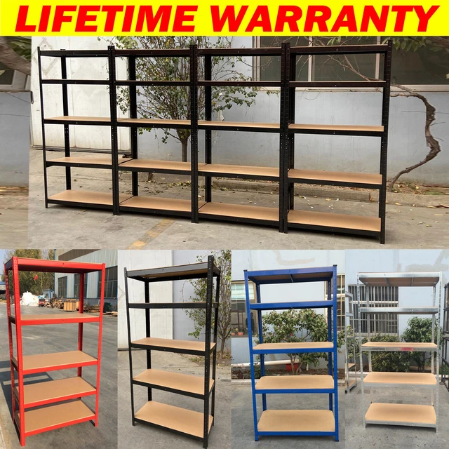 HEAVY DUTY GARAGE Racking Storage Shelving Unit Boltless Metal Shelves ...