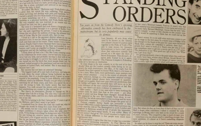 MADONNA HELEN MIRREN GLENN CLOSE Time Out January 1989 Madeleine ...