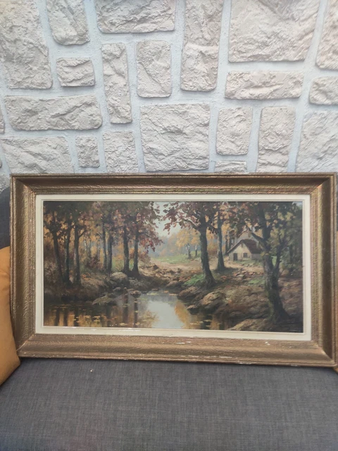 ANCIEN TABLEAU HUILE sur toile signé clous anciens EUR 39,00 - PicClick FR