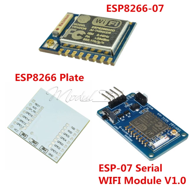 ESP8266 ESP-07 REMOTE Serial Port WIFI Module V1.0 + ESP Plate Adapter ...