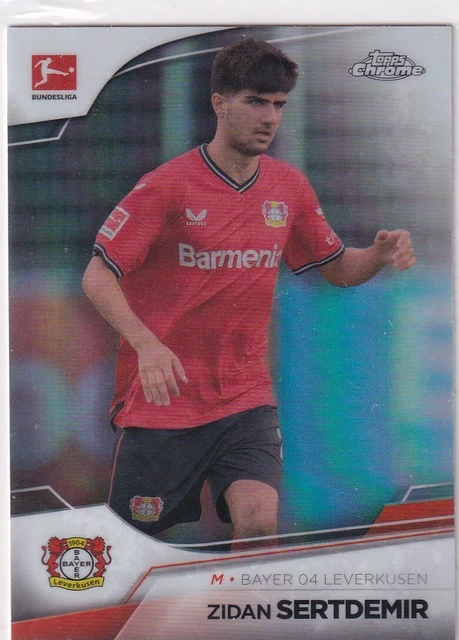 TOPPS 2023 BUNDESLIGA Chrome N° 64 réfracteur Zidan Sertdemir argent ...