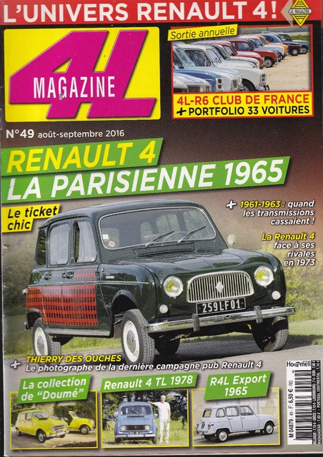 MAGAZINE 4L N°49 R4 La Parisienne 1965 / R4 Tl 1978 / R4L Export 1965 ...