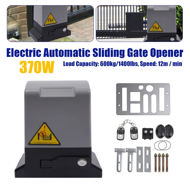1400LBS ELECTRIC AUTOMATIC Sliding Gate Opener Door Operator+Remote ...