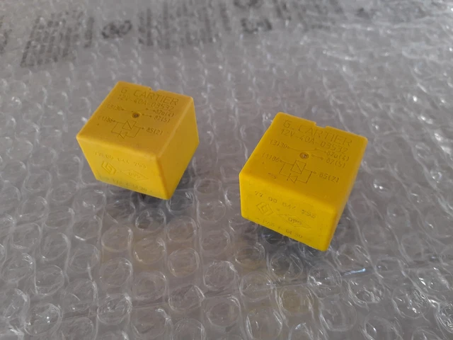 LOT DE 2 relais G.CARTIER 03532 ,12V 40A, RENAULT 7700844253 EUR 15,00 ...