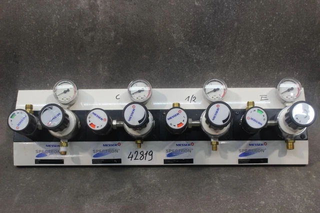 MESSER GRIESHEIM SPECTRON EM61 Gas Druckregler Druckminderer 4Fach ...