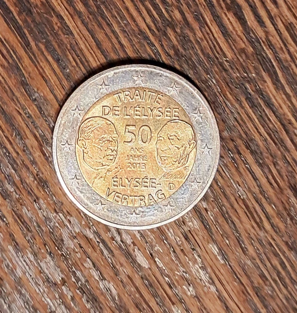GEDENKMÜNZE 2 EURO 50 Jahre Elysee Vertrag 2013 Prägung D EUR 45,00 - PicClick DE