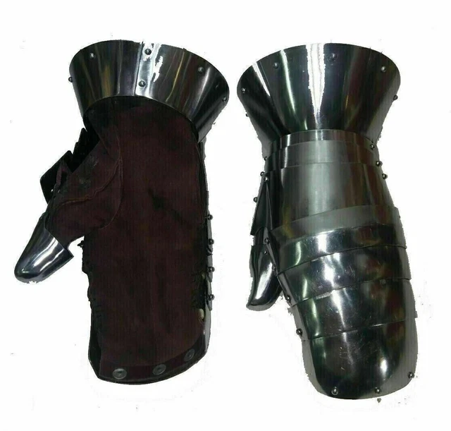 MEDIEVAL REENACTMENT SCA Milanese Gauntlets 16G Steel Mitten LARP ...