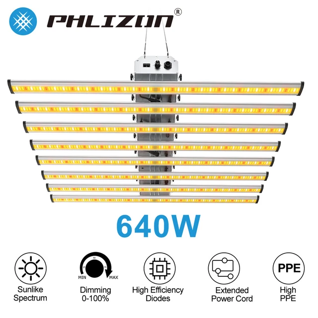640W PRO GROW Light Samsung LED Bar Full Spectrum für Zimmerpflanzen ...