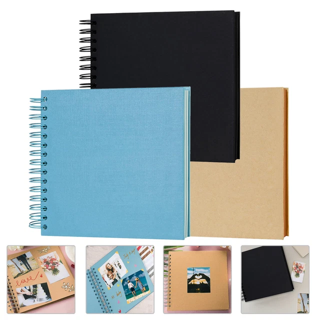 ARTISTIC MEMORY BOOK Journaling Album Flexible Coil Design Kraft Paper ...