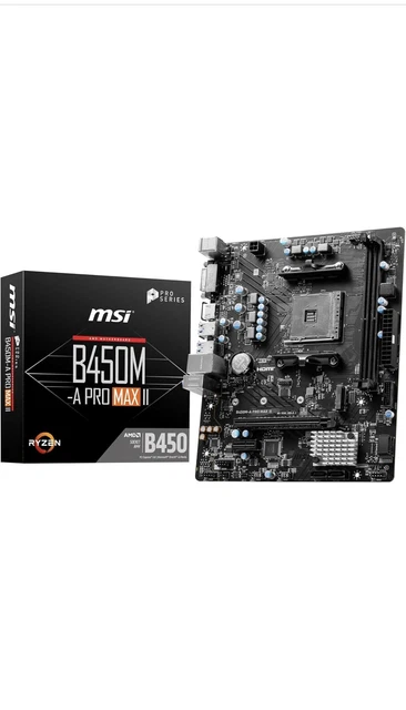 MSI B450M-A PRO MAX II Motherboard - B450/AM4/DDR4/MATX £75.60 ...