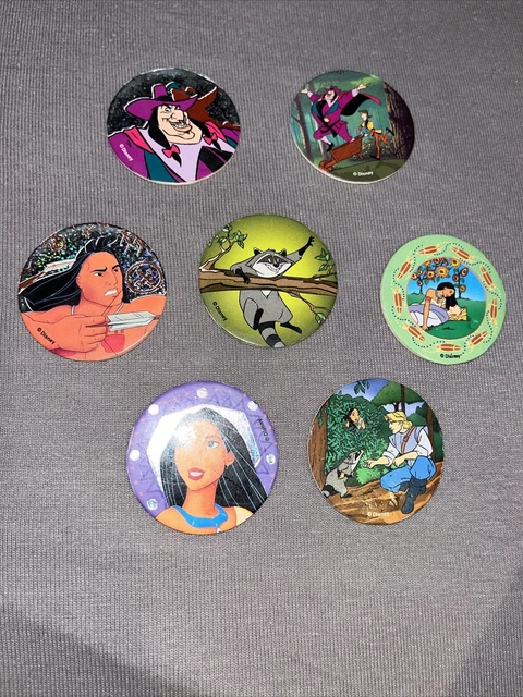 LOT DE 7 POG Pocahontas Disney's AVIMAGE POG'S POGS EUR 12,00 - PicClick FR