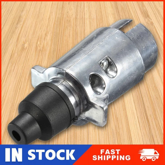 7 PIN PLUG Round Male Metal Caravan Trailer Truck Ute Automotive Parts ...