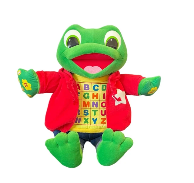 VINTAGE LEAPFROG ABC Learning Toy Read Sing Frog plush educational toy ...
