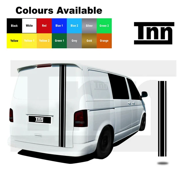 STICKERS FOR VW Transporter T4 T5 T6 Rear Door Stripes Vinyls Decals ...