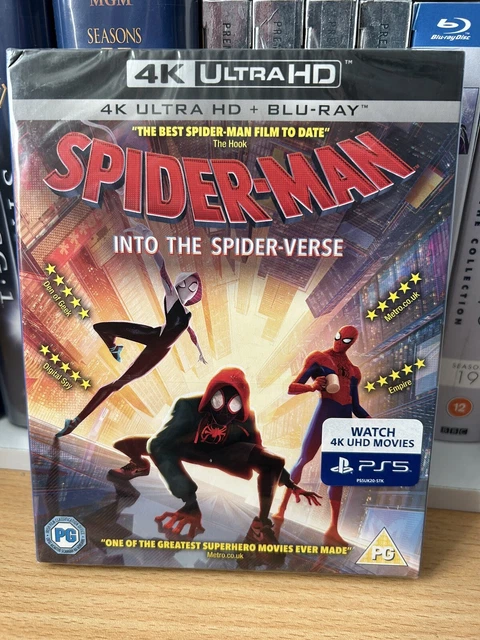 Spider Man Into The Spider Verse 4k Uhd And Blu Ray W Slip Case New