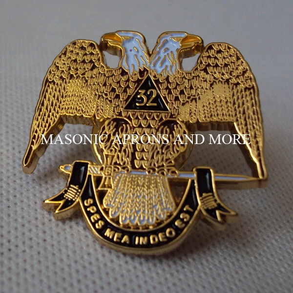 DOUBLE EAGLE 32ND Degree Scottish Rite Masonic Lapel Tie Pin(MA4811 ...