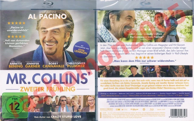 BLU-RAY DANNY COLLINS 2015 Al Pacino Annette Bening Jennifer Garner ...