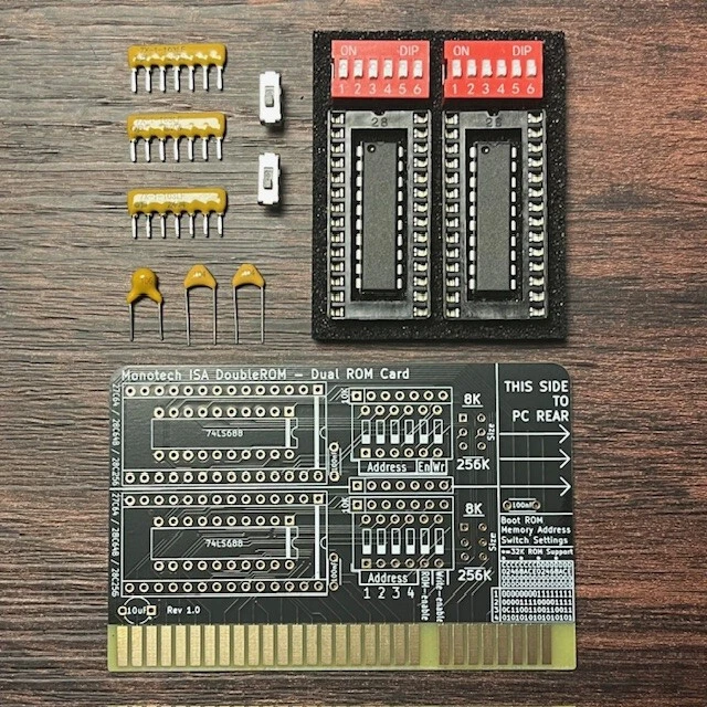 DOUBLEROM - DUAL Bootable ROM ISA Card DIY Kit (No EEPROMS Included ...