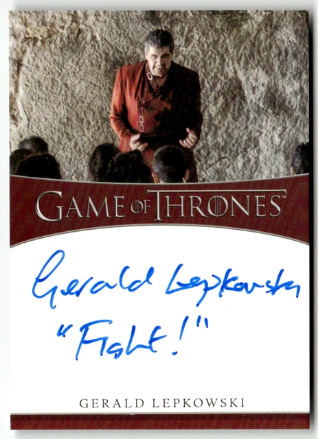 HBO GAME OF Thrones N º Gerald Lepkowski As Zanrush Coche" Fight ...