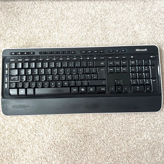MICROSOFT WIRELESS KEYBOARD 3000 v2.0 Model 1379 Without USB Receiver £ ...