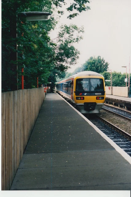 RAILWAY PHOTO CLASS 165 165105 departs Dorking Deepdene 1/9/98 for ...