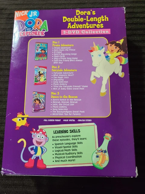 DORA THE EXPLORER - Doras Double Length Adventures (DVD, 2005, 3-Disc ...