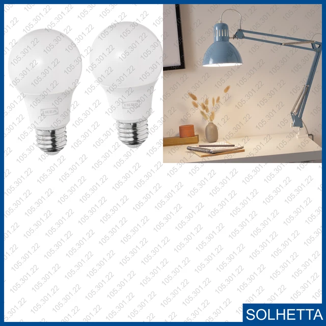 IKEA SOLHETTA LED Bulb E26 800 Lumen Globe Opal 2 Pack 5000 K 105.301. ...