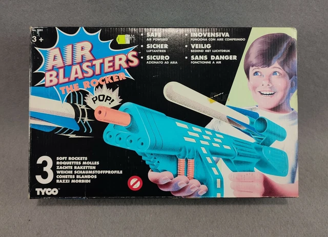 AIR BLASTERS TYCO 3 Soft Rockets The Rocker Gun Rifle New Vintage 1992 ...