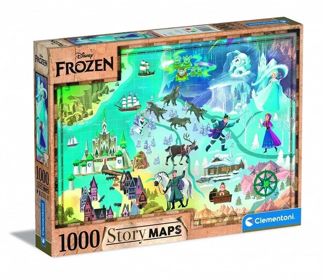 CLEMENTONI 1000 PIECE Jigsaw Puzzle - Story Maps Disney Frozen EUR 16 ...