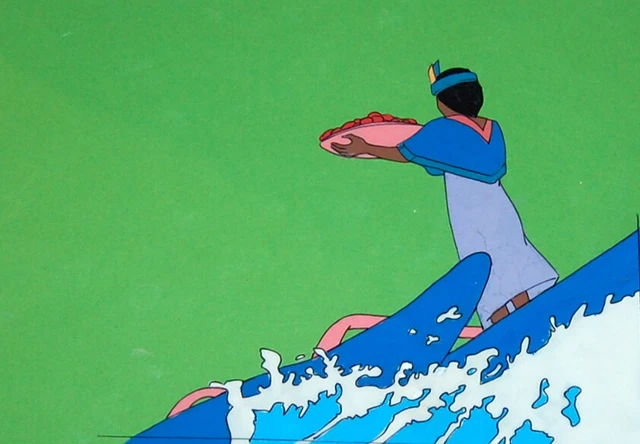 CELLULO ORIGINAL LES Mondes Engloutis Anime Cel Lacustres 1984 EUR 90 ...