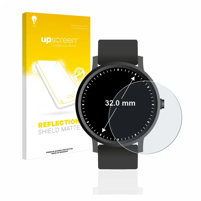 UPSCREEN ANTIREFLEJO PROTECTOR Pantalla para Relojes (Circular, ø: 32 ...