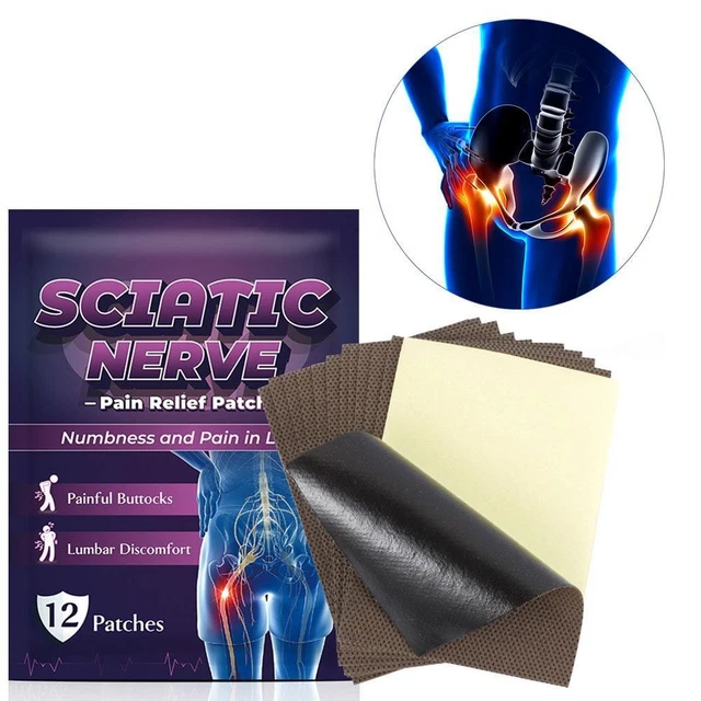 SCIATICA ACUPUNCTURE PATCHES 12 Pcs/ Box Sciatica Nerve Relief Patches ...