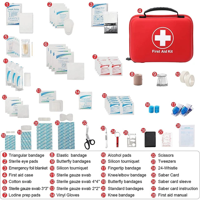 237PIECE FIRST AID Kit Medical Emergency Bag Survival Travel Home Car ...