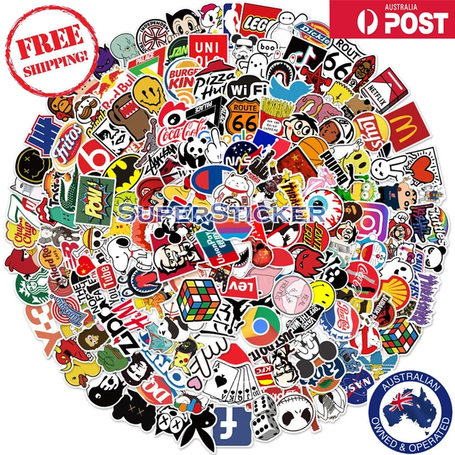 NEW 100/500PCS CLASSIC Themes Bulk Stickers Bomb Skateboard Cars SANTA ...