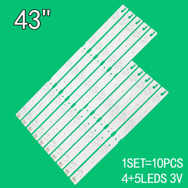 LED BACKLIGHT STRIPS(10) for TV 43VLE6629 43VLE6524 43GFB6622 ...
