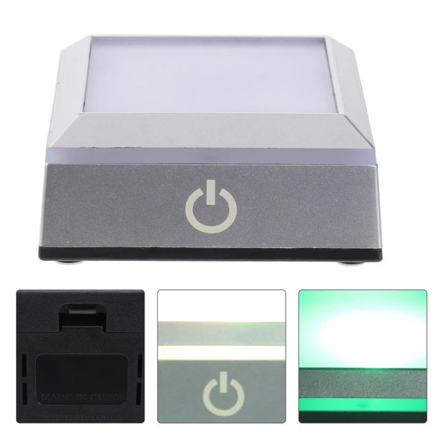 SQUARE LED LIGHT Base Display Stand For Crystal Art Glass And Lighted ...