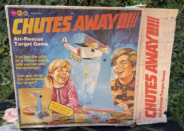 VINTAGE 'CHUTES AWAY' Air Rescue Target Game by Marx Toys Working Boxed ...