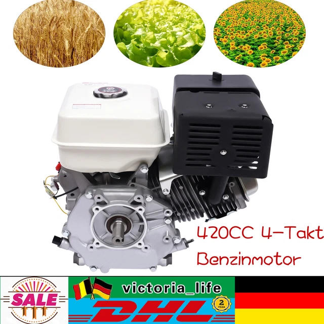 420CC 4-TAKT BENZINMOTOR Einzylinder Standmotor Industrie Kartmotor 15PS 9000W EUR 270,00 ...