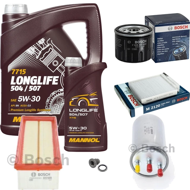 BOSCH INSPECTION SET 6L MANOL 5W-30 Longlife pour Dacia Duster Sandero 1.5 EUR 130,38 - PicClick FR