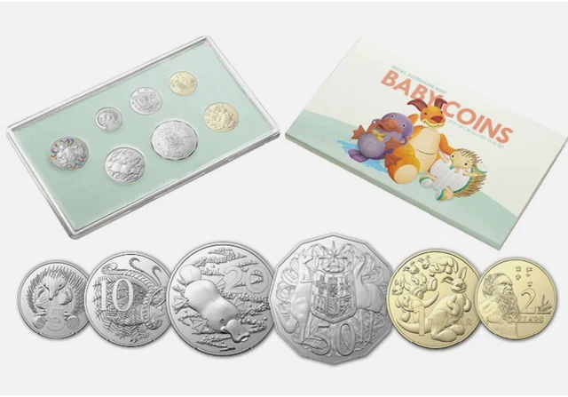 2021 BABY UNC Coin Set - Toys - Royal Australian Mint - Unique 5c, $1 ...
