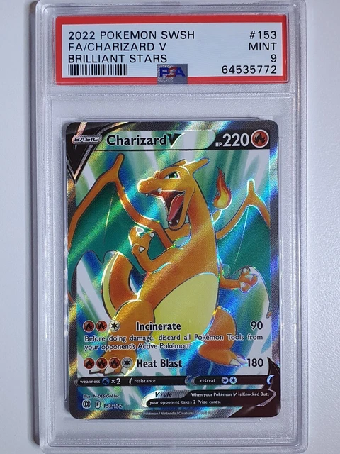 2022 POKEMON CHARIZARD V 153/172 Full Art Brilliant Stars - PSA 9 $145. ...