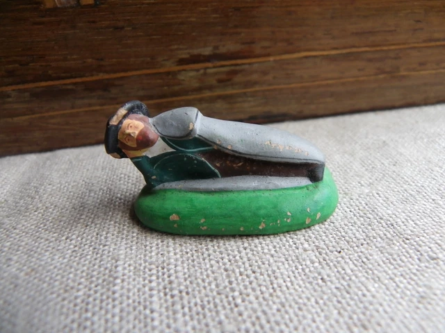 4 PETITS SANTONS DE PROVENCE EN TERRE CUITE - CARBONEL - T 1 - 4 cm EUR ...