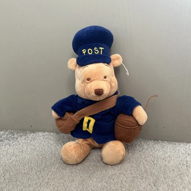 DISNEY STORE EXCLUSIVE Winnie The Pooh Postman Plush Beanie Teddy ...