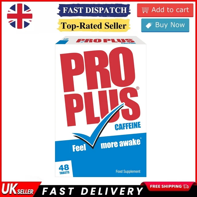 48 PRO-PLUS CAFFEINE TABLETS Pro Plus (2x24 or 48 tablets) ProPlus Stay ...